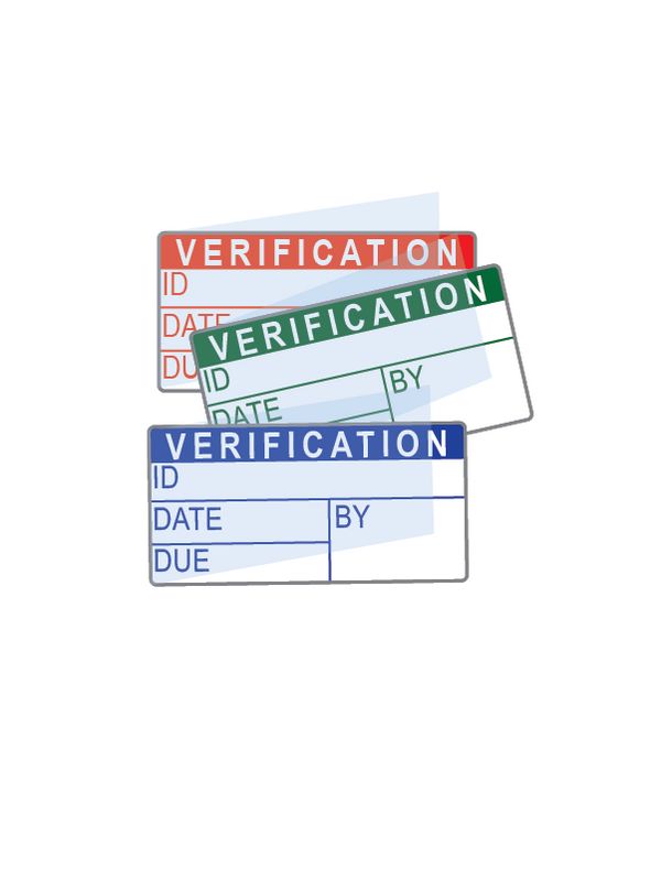 Verification Labels (120) w/ Covers – Advanced Calibration Label