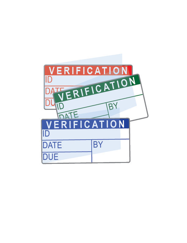 Verification Labels (120) w/ Covers – Advanced Calibration Label