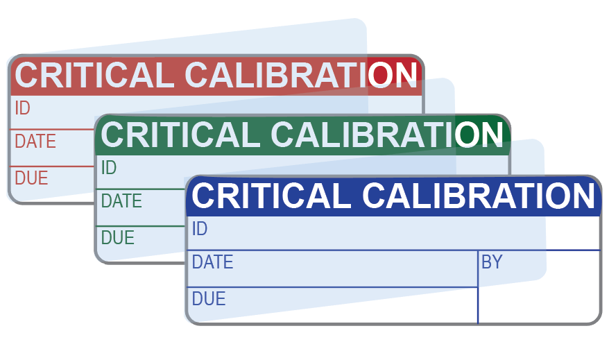 Critical Calibration Labels (120) w/ Covers – Advanced Calibration Label