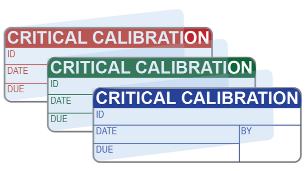 Critical Calibration Labels (120) w/ Covers – Advanced Calibration Label