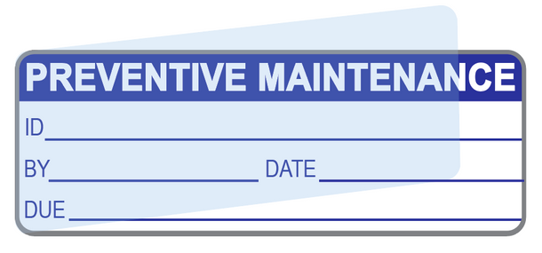 Preventive Maintenance Labels (120) w/ Covers – Advanced Calibration Label