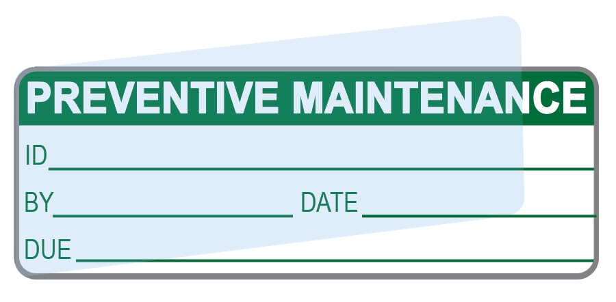 Preventive Maintenance Labels (120) w/ Covers – Advanced Calibration Label