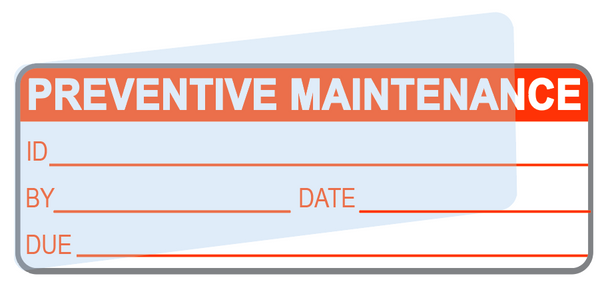Preventive Maintenance Labels (120) w/ Covers – Advanced Calibration Label