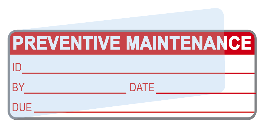 Preventive Maintenance Labels (120) w/ Covers – Advanced Calibration Label
