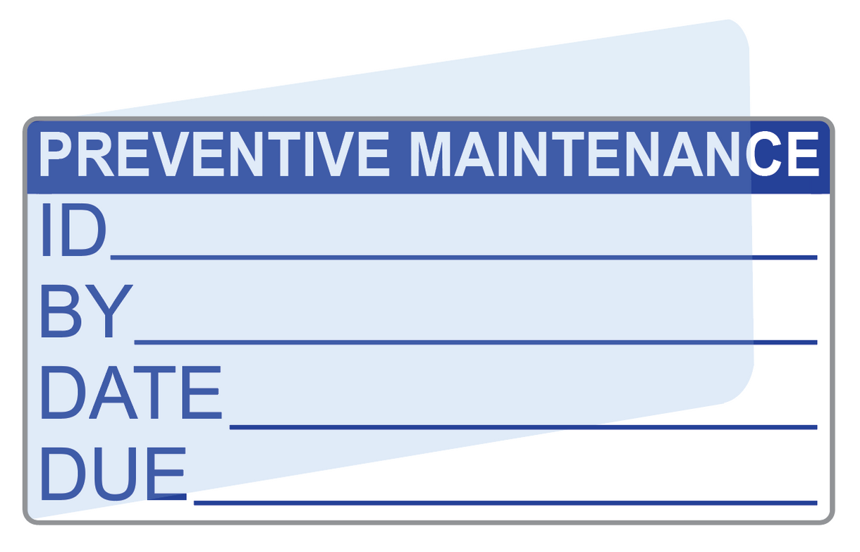 Preventive Maintenance Labels (120) w/ Covers – Advanced Calibration Label