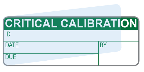 Critical Calibration Labels (120) w/ Covers – Advanced Calibration Label