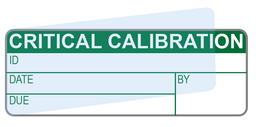 Critical Calibration Labels (120) w/ Covers – Advanced Calibration Label