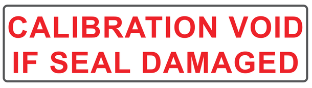 Calibration Void Seal (120) – Advanced Calibration Label