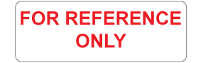 For Reference Only Labels (120) – Advanced Calibration Label
